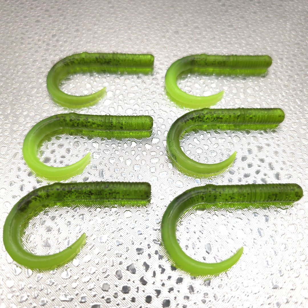 Wurmulus Prime 63mm - Essentials Gum - UV Aktiv Clear Glitter Green ...